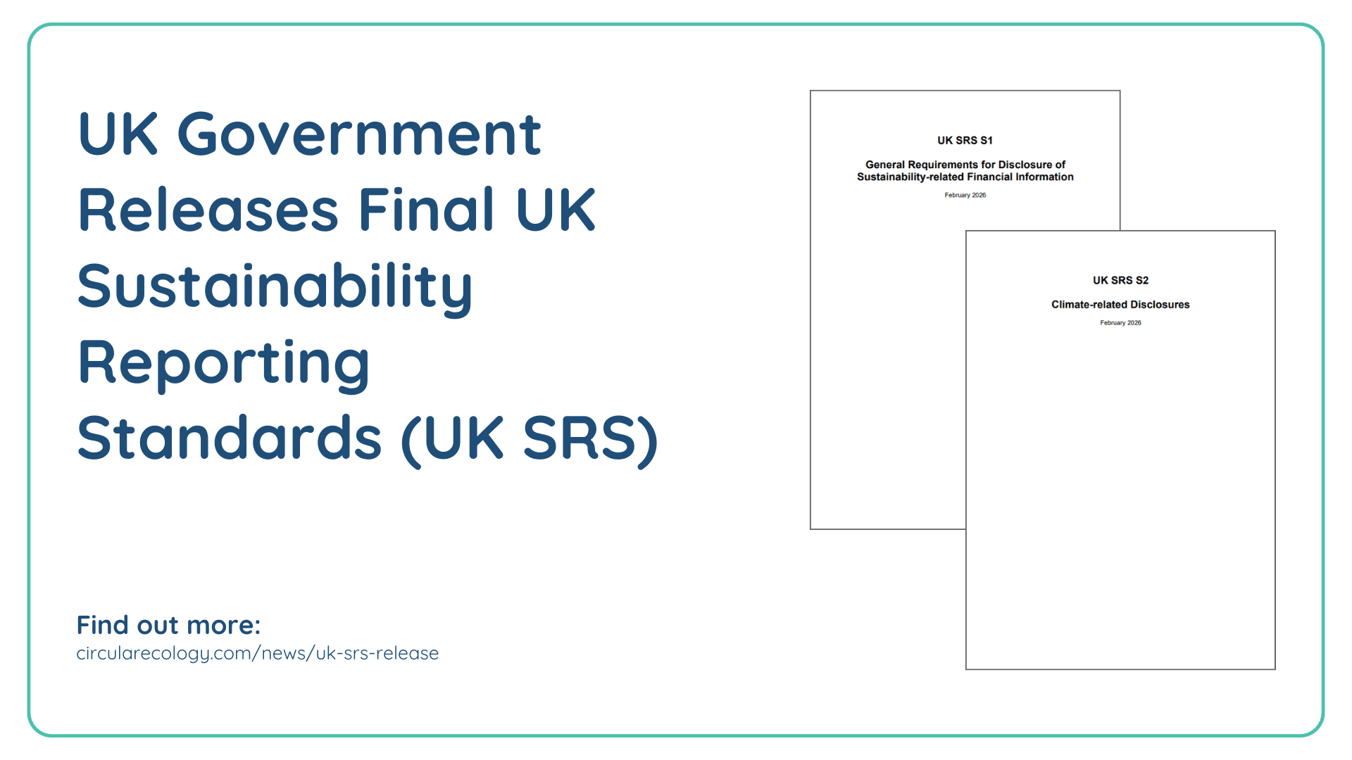 UK Government Releases Final UK Sustainability Reporting Standards (UK ...